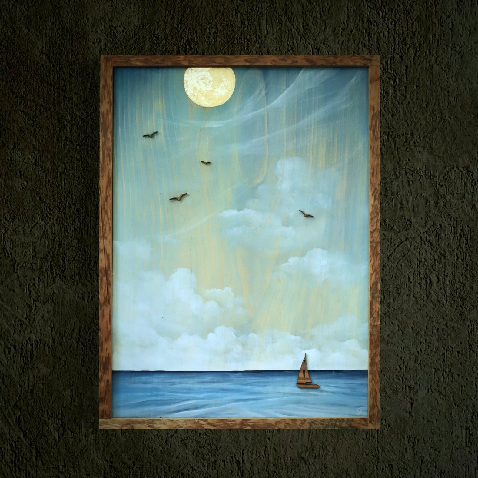“Poetry of the Sea” Original Painting – Hand-Painted Ocean Horizon Wall ...